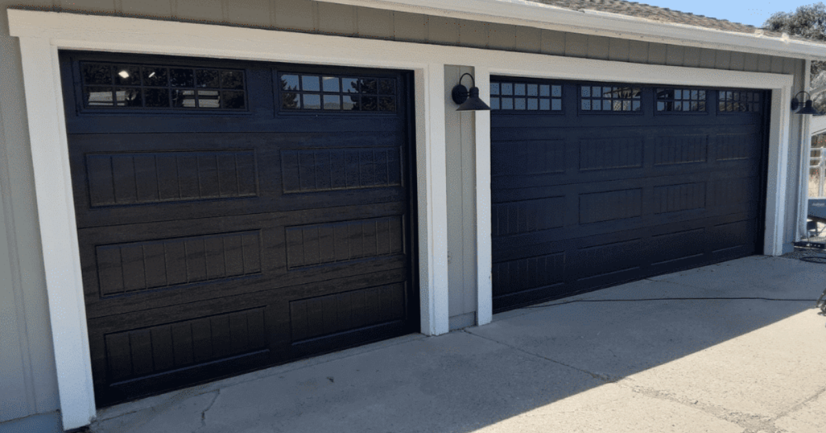 Black Garage Doors On White House (2025 Trend Ideas)